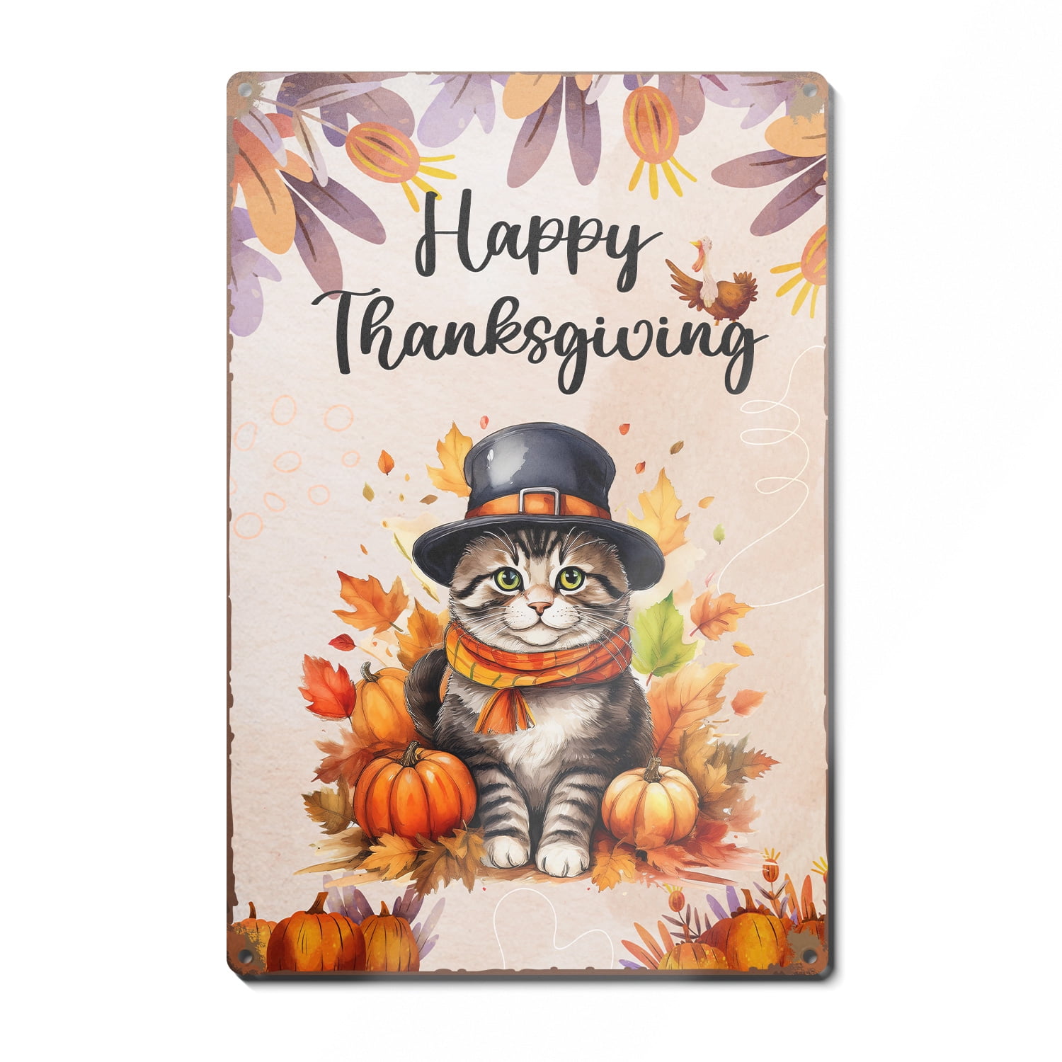 Happy Thanksgiving American Shorthair Welcome Thankful Fall Autumn ...