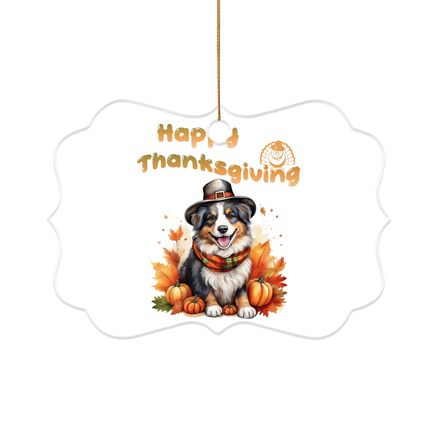 Happy Thanksgiving Australian Shepherd Welcome Thankful Fall Autumn ...