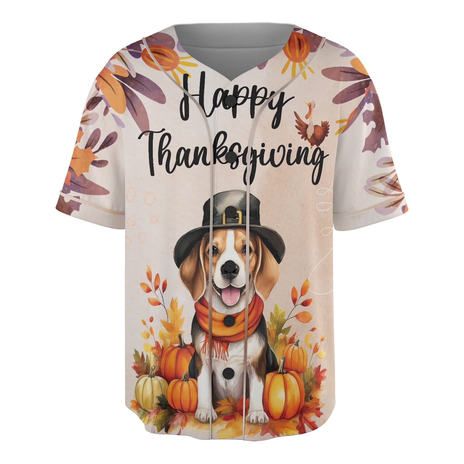 Happy Thanksgiving Beagle Welcome Thankful Fall Autumn Pumpkin All Over ...
