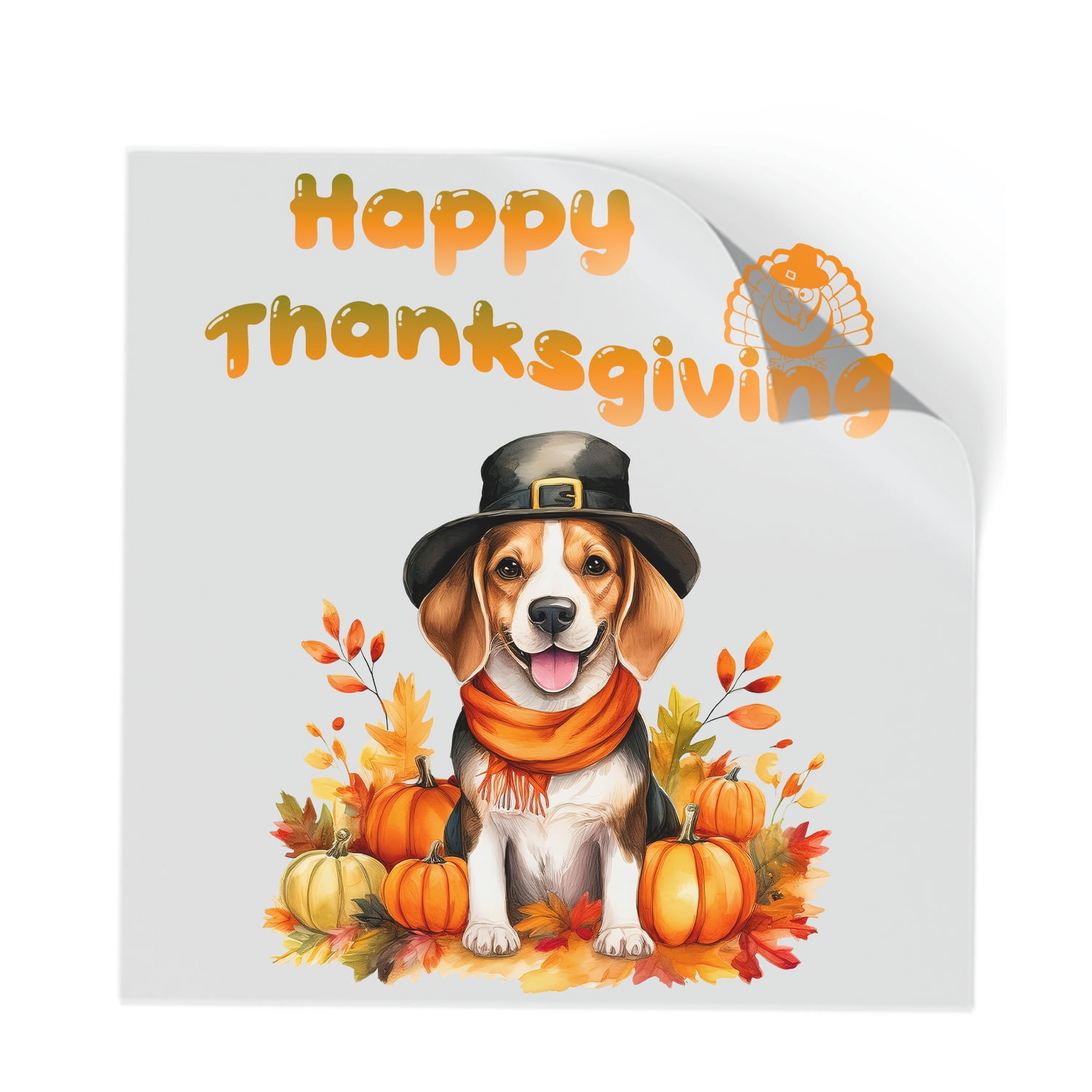 Happy Thanksgiving Beagle Welcome Thankful Fall Autumn Pumpkin Cutout ...