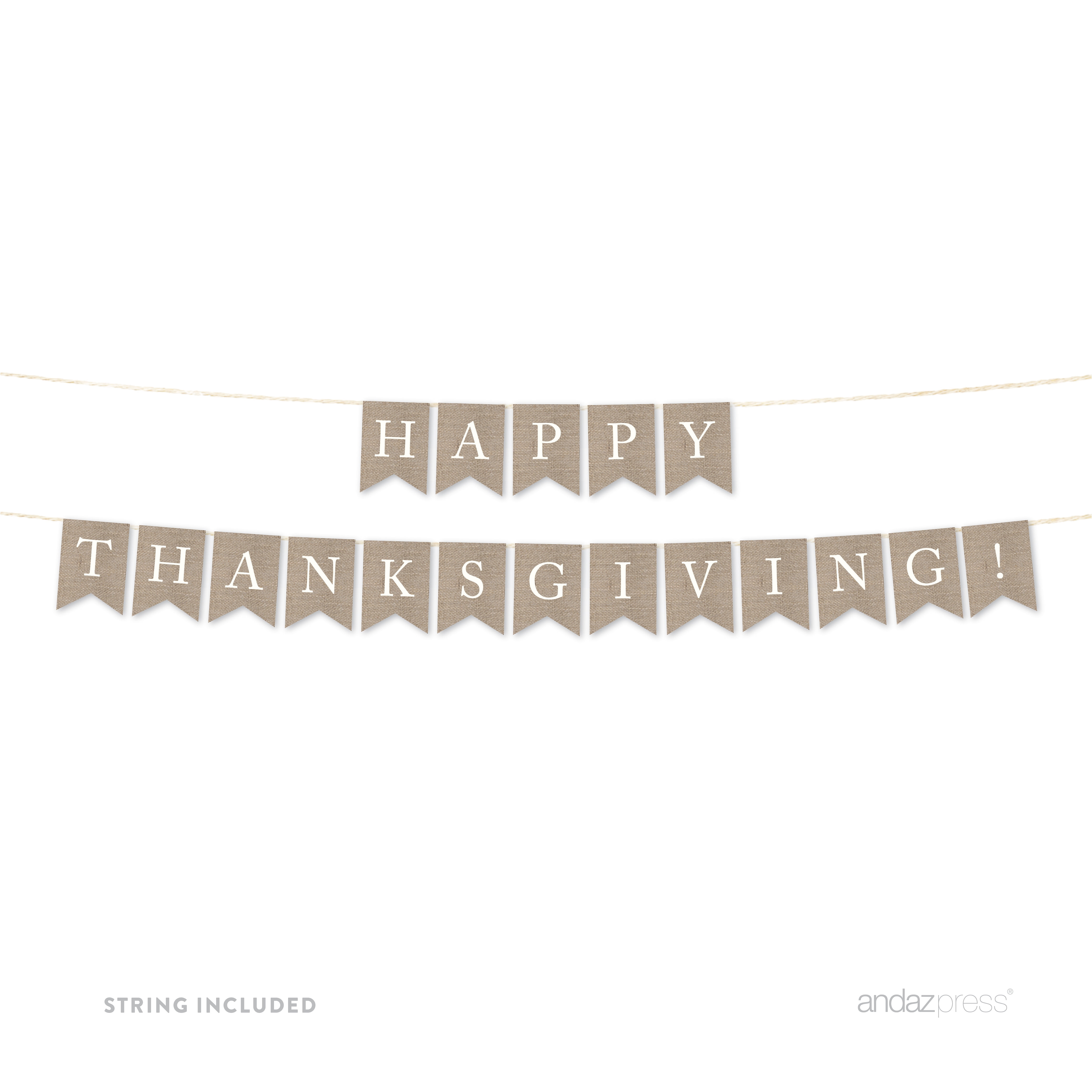 Happy Thanksgiving! Burlap Pennant Party Banner - Walmart.com