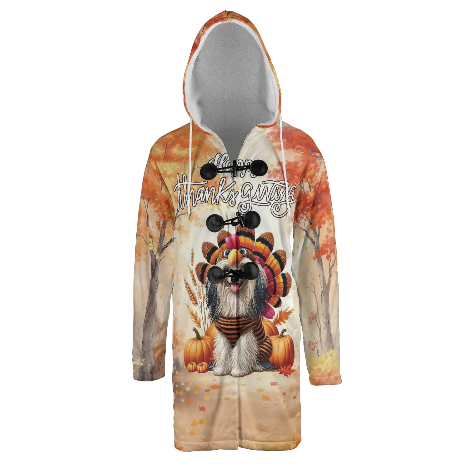 Happy Thanksgiving Chinese Crested Turkey Costume Pumpkins Autumn ...