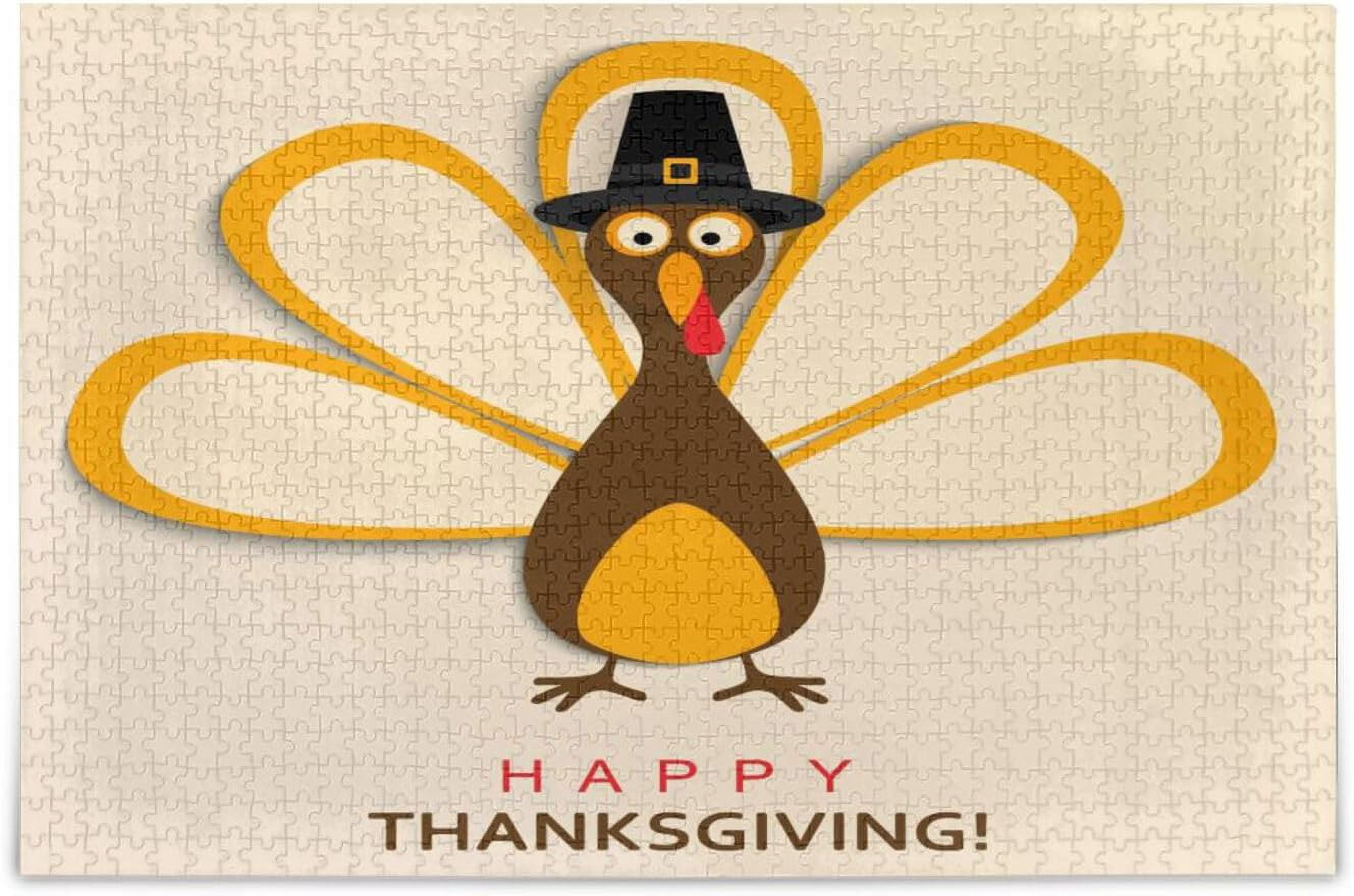 Happy Thanksgiving Day Jigsaw Puzzle 1000 PiecesDie-Cut Puzzle Pieces ...