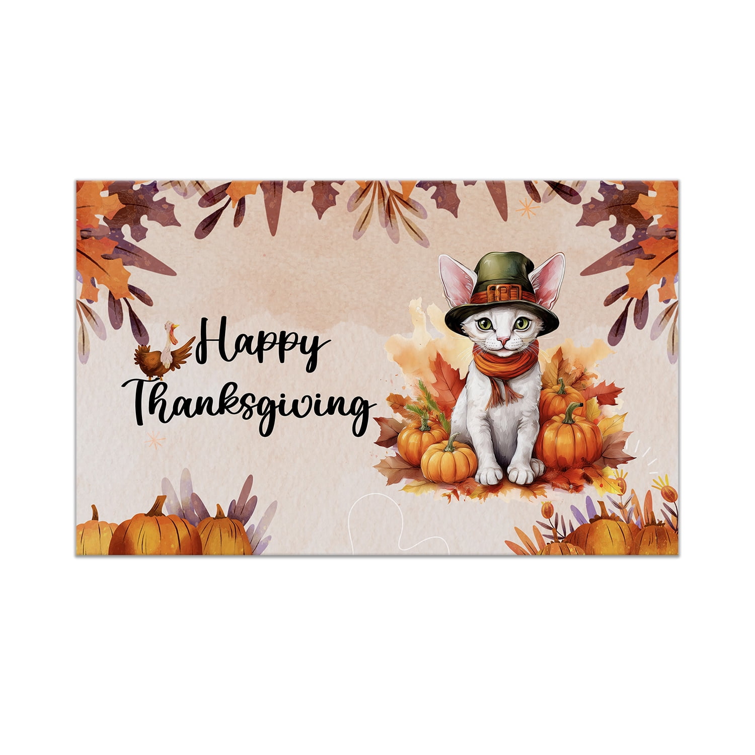 Happy Thanksgiving Devon Rex Welcome Thankful Fall Autumn Pumpkin ...