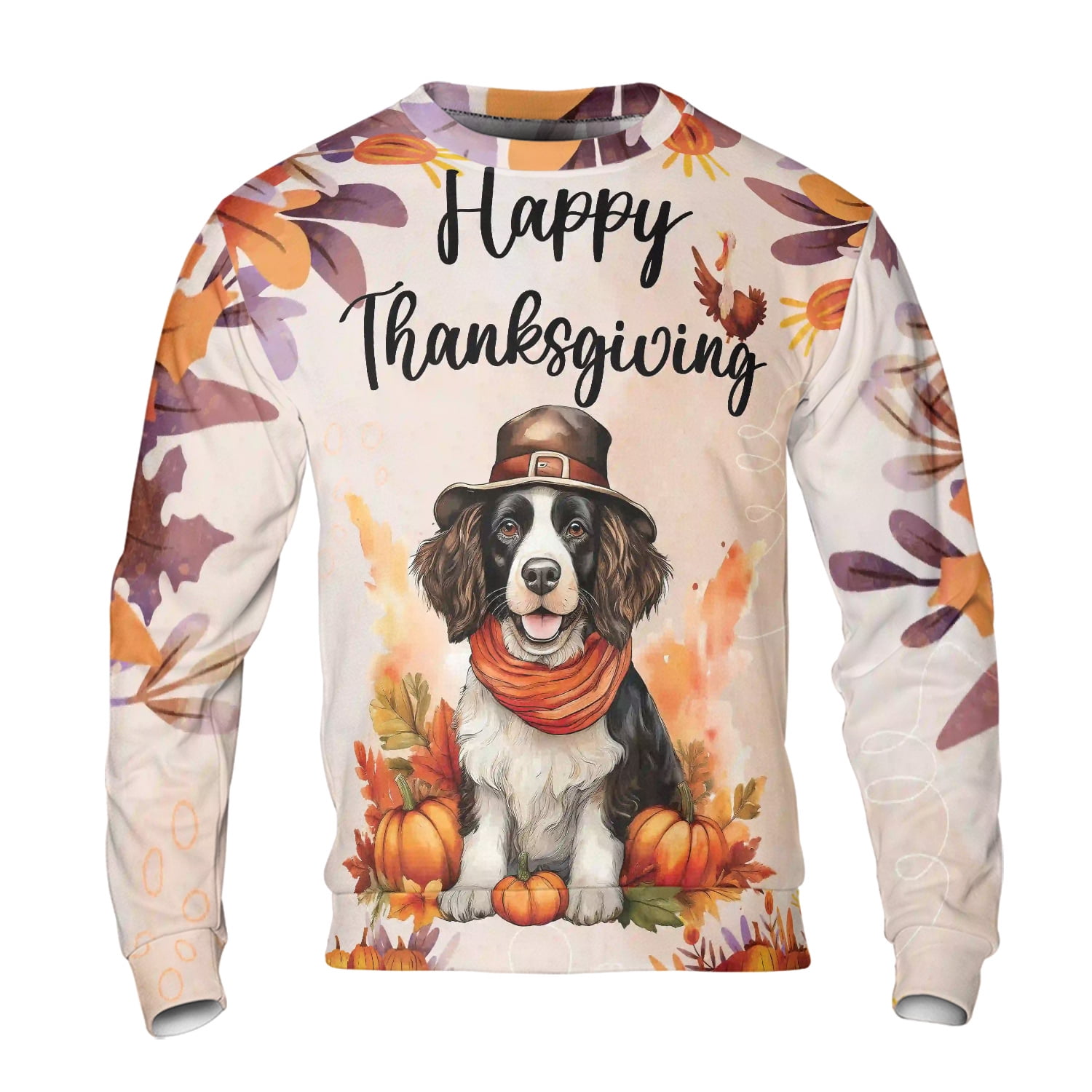 Happy Thanksgiving English Springer Spaniel Welcome Thankful Fall ...