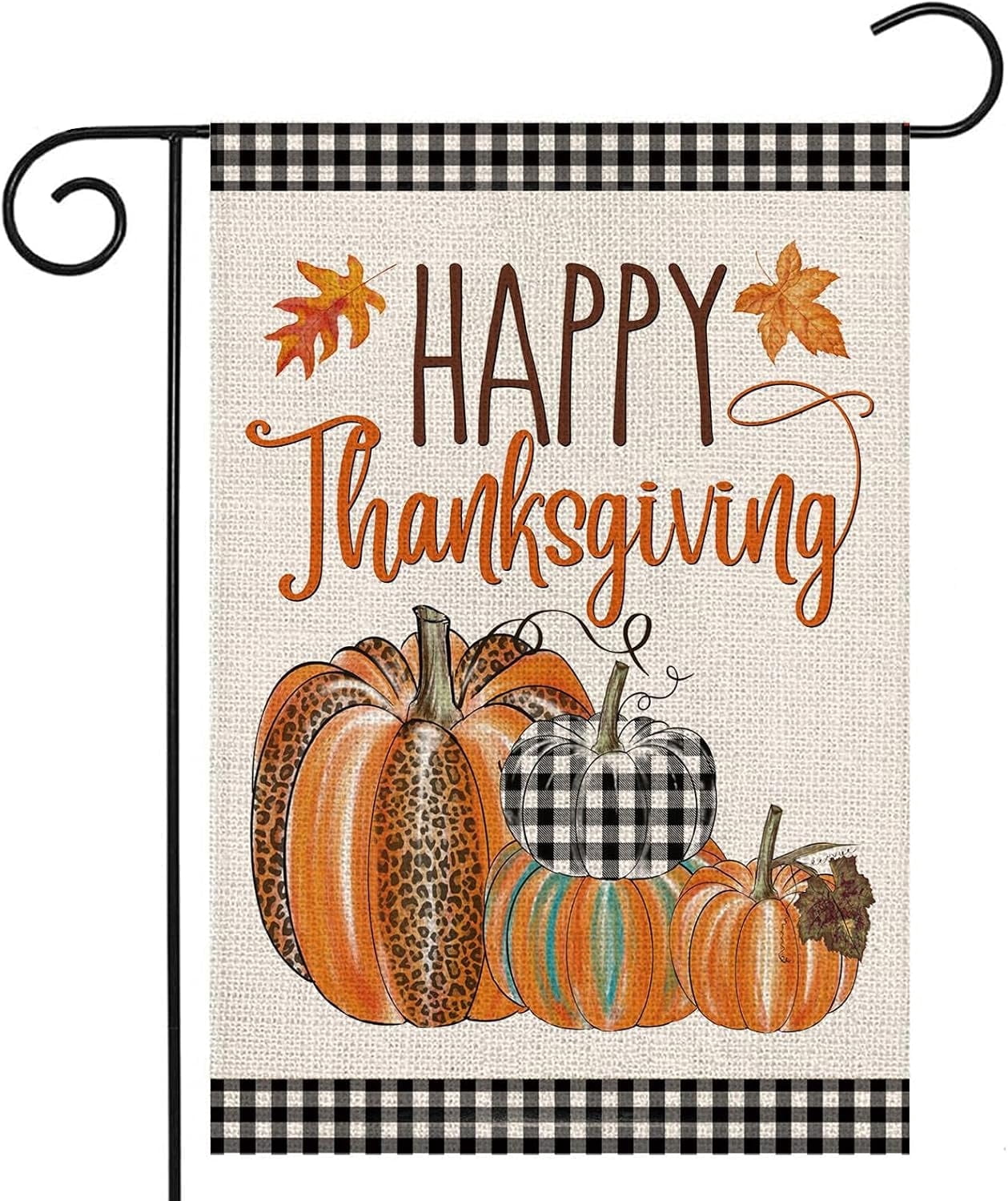 Happy Thanksgiving Fall Garden Flags for Outdoor,12x18 Double Sided ...
