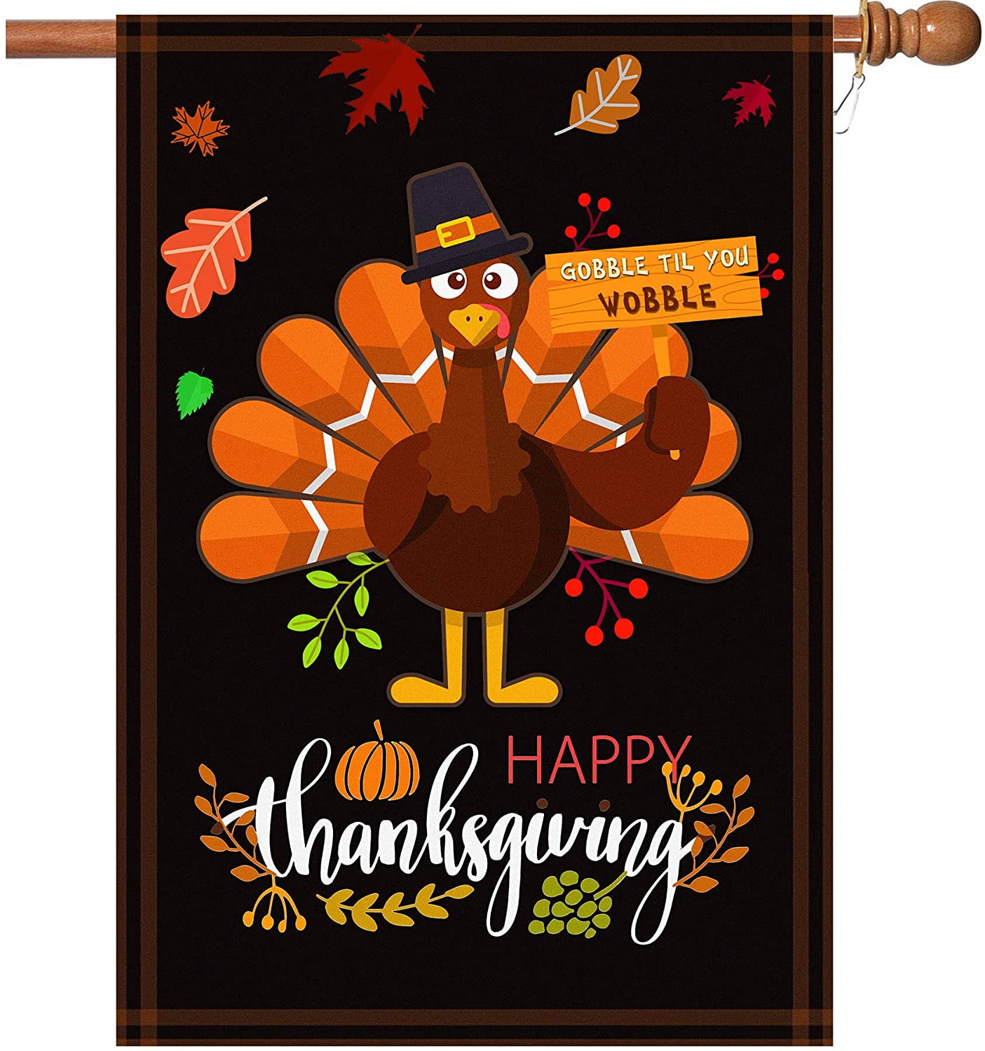 Happy Thanksgiving Flags,Thanksgiving Garden Flag 28 x 40 Inch ...