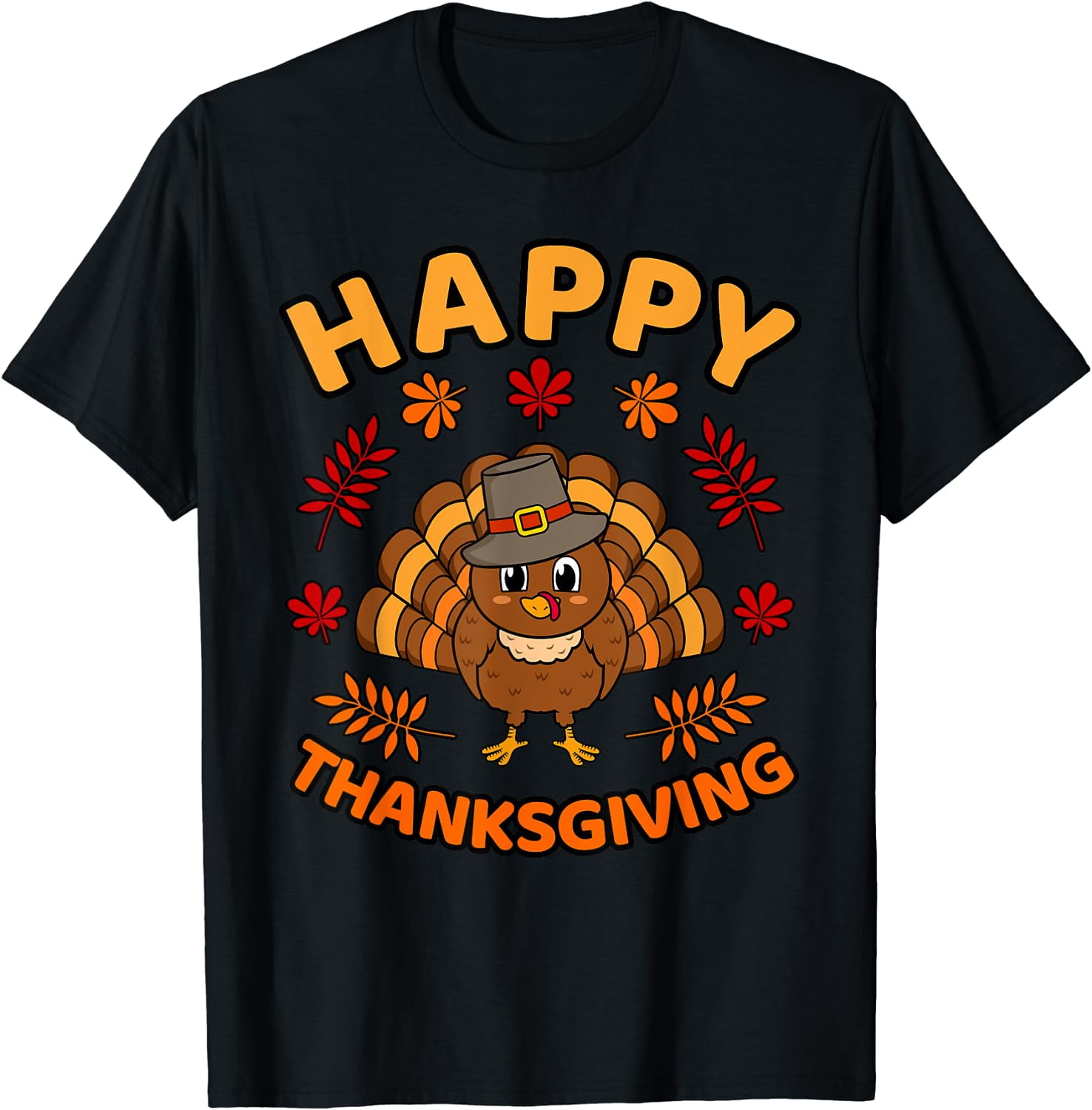 Happy Thanksgiving Funny Turkey Family Men Women Graphic T-Shirt ...