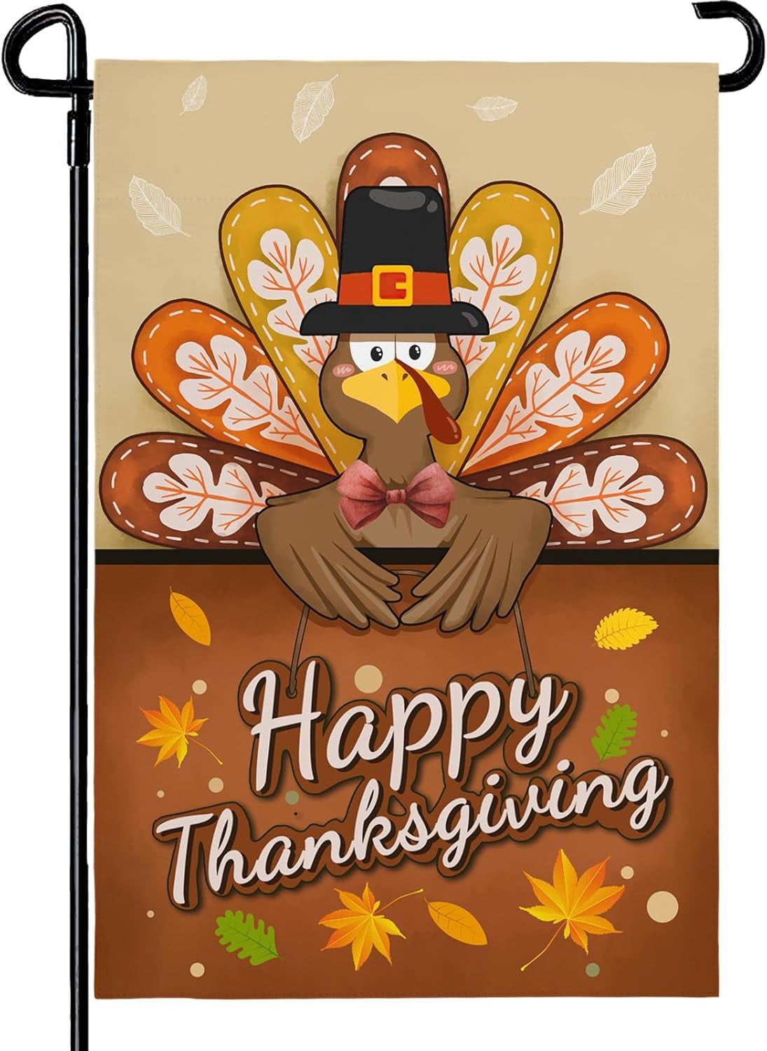 Happy Thanksgiving Garden Flag Turkey Thankful Fall Yard Flag Autumn ...