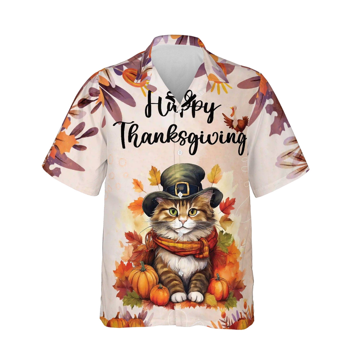 Happy Thanksgiving Maine Coon Welcome Thankful Fall Autumn Pumpkin ...