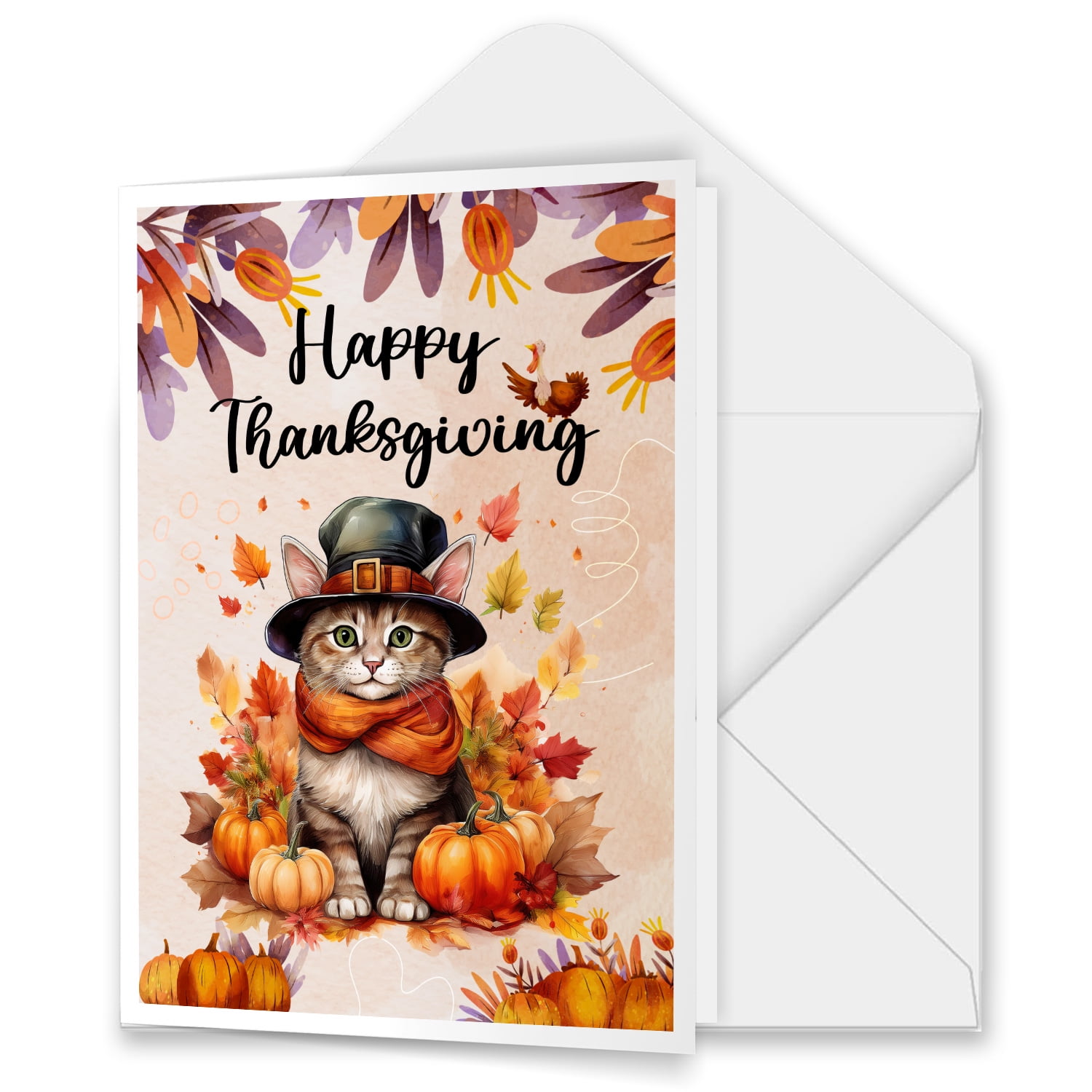 Happy Thanksgiving Manx Welcome Thankful Fall Autumn Pumpkin 5x7in ...