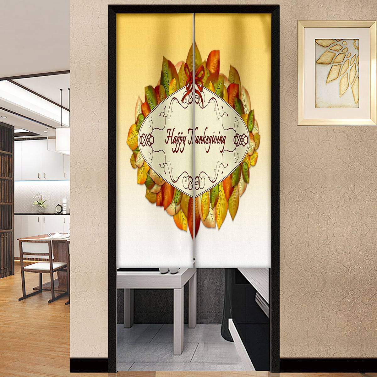 Happy Thanksgiving Melon Door Curtains Kitchen Living Room Partition ...