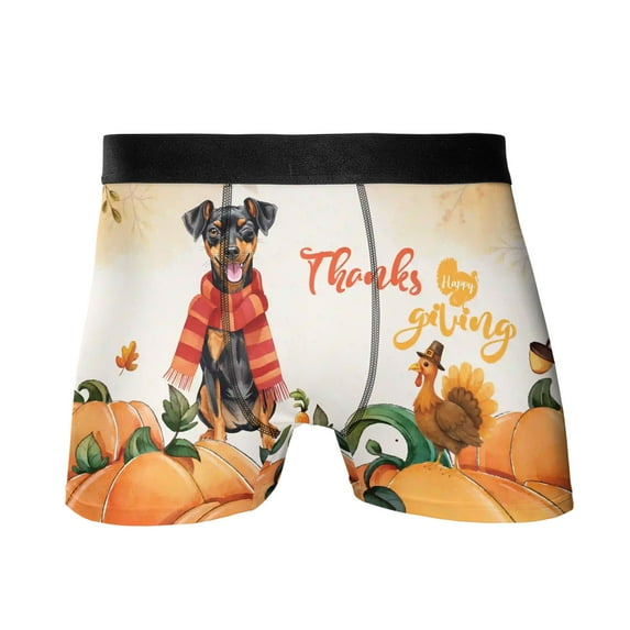 Happy Thanksgiving Miniature Pinscher with Turkey Pumpkins Autumn Vibes ...