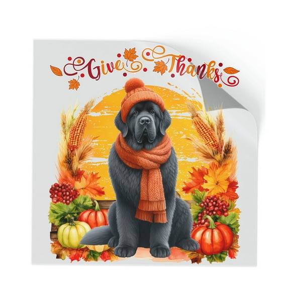 Happy Thanksgiving Newfoundland Give Thanks Fall Beanie Scarf Welcome ...