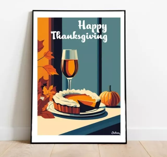 Happy Thanksgiving Poster - Matte Vertical Posters, Thanksgiving Art ...