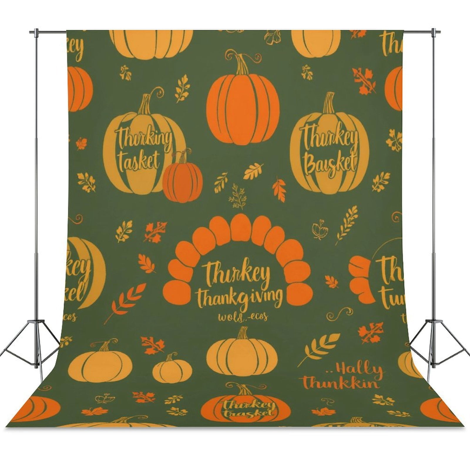 Happy Thanksgiving Pumpkins Backdrop Baby Shower Newborn Portrait Girl ...