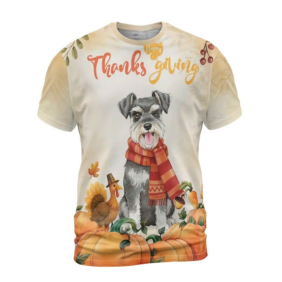 Happy Thanksgiving Schnauzer with Turkey Pumpkins Autumn Vibes All Over ...