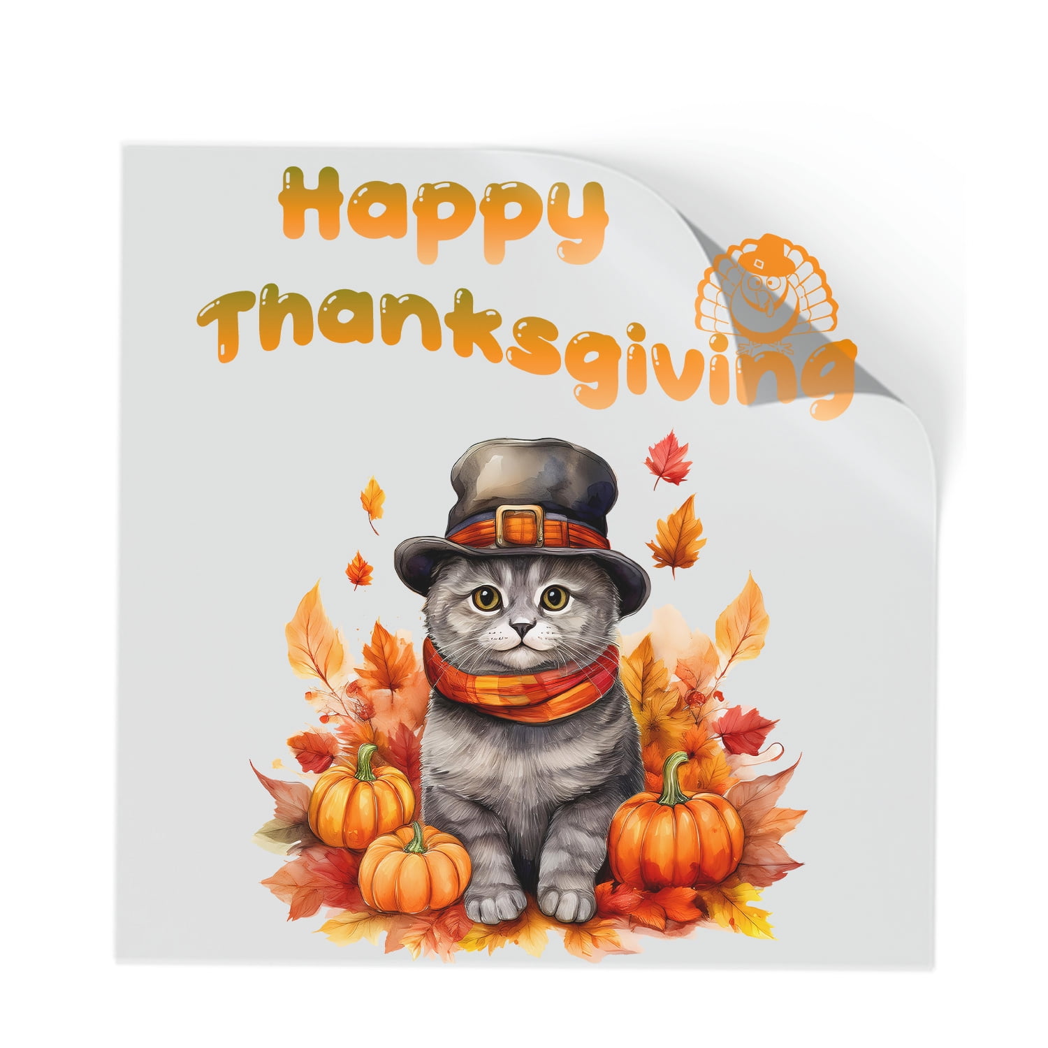 Happy Thanksgiving Scottish Fold Welcome Thankful Fall Autumn Pumpkin ...
