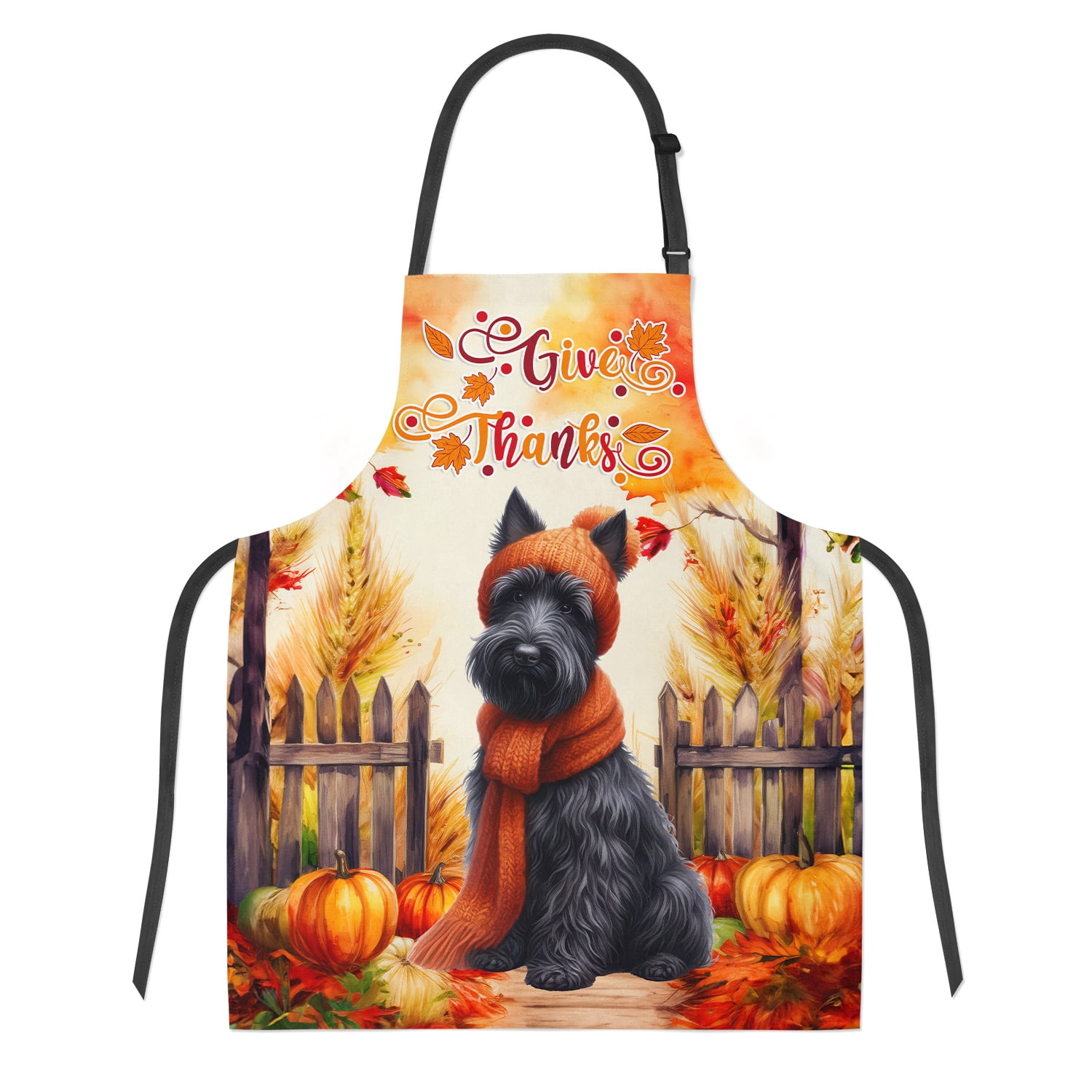 Happy Thanksgiving Scottish Terrier Give Thanks Fall Beanie Scarf ...