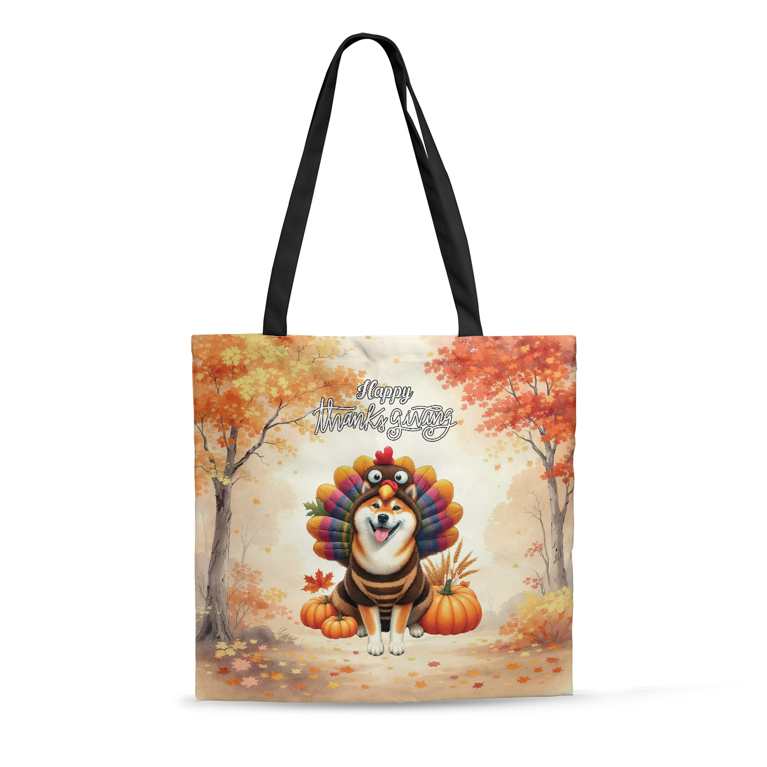 Happy Thanksgiving Shiba Inu Turkey Costume Pumpkins Autumn Leaves All ...