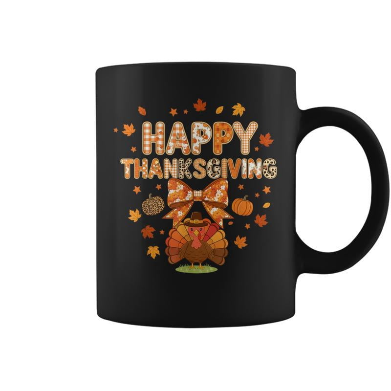Happy Thanksgiving Turkey Family Dinner Fall Season Coffee Mugs ...