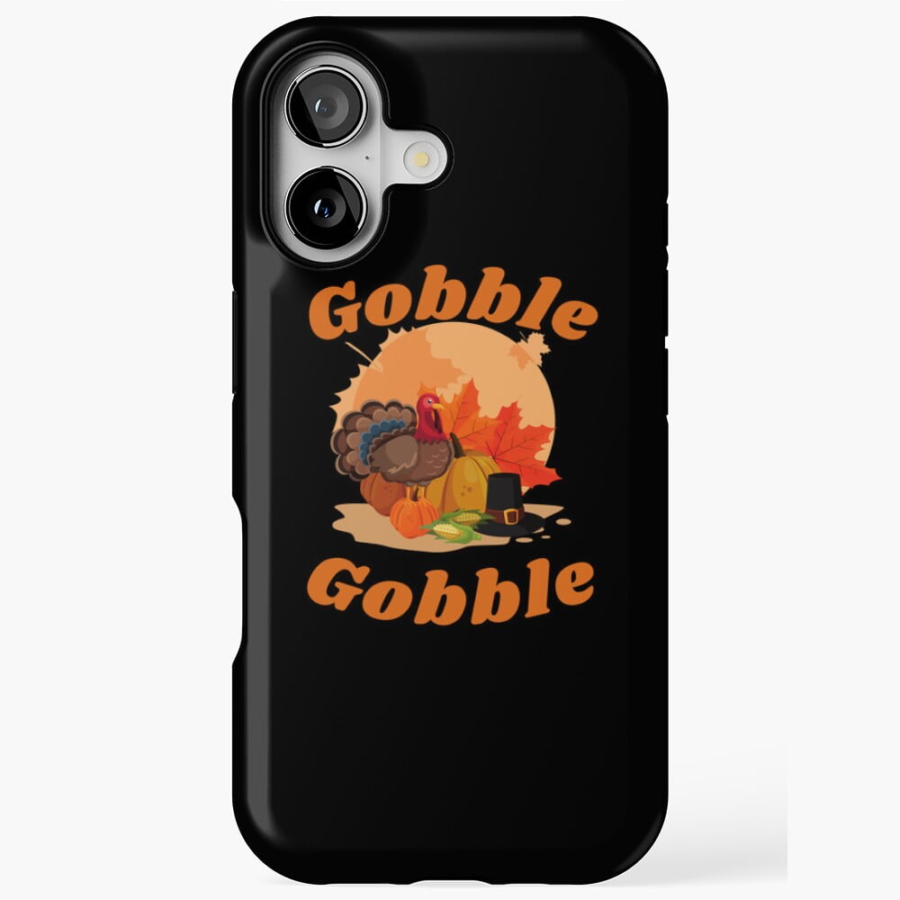 Happy Thanksgiving Turkey Holiday Illustration iPhone Case 17 to 11 Pro ...