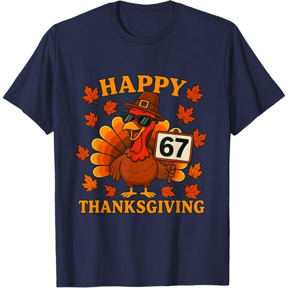 Happy Thanksgiving Turkey Meme Funny Six Seven Brainrot T-Shirt ...