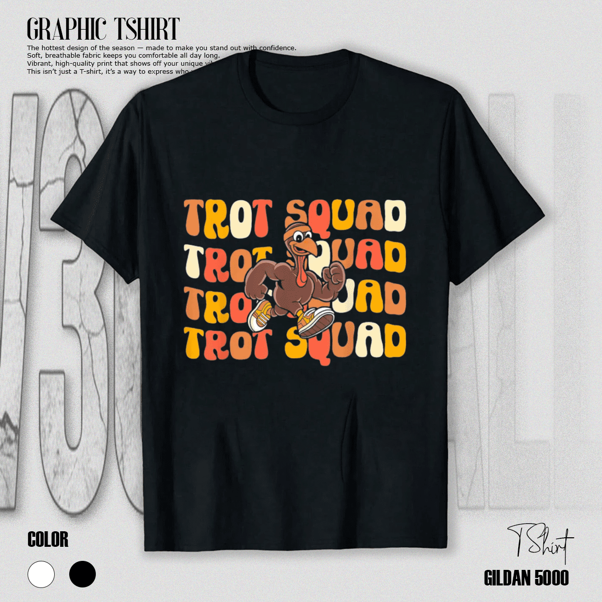 Happy Thanksgiving Turkey Trot Squad Funny Holiday 2024 Unisex T-Shirt ...