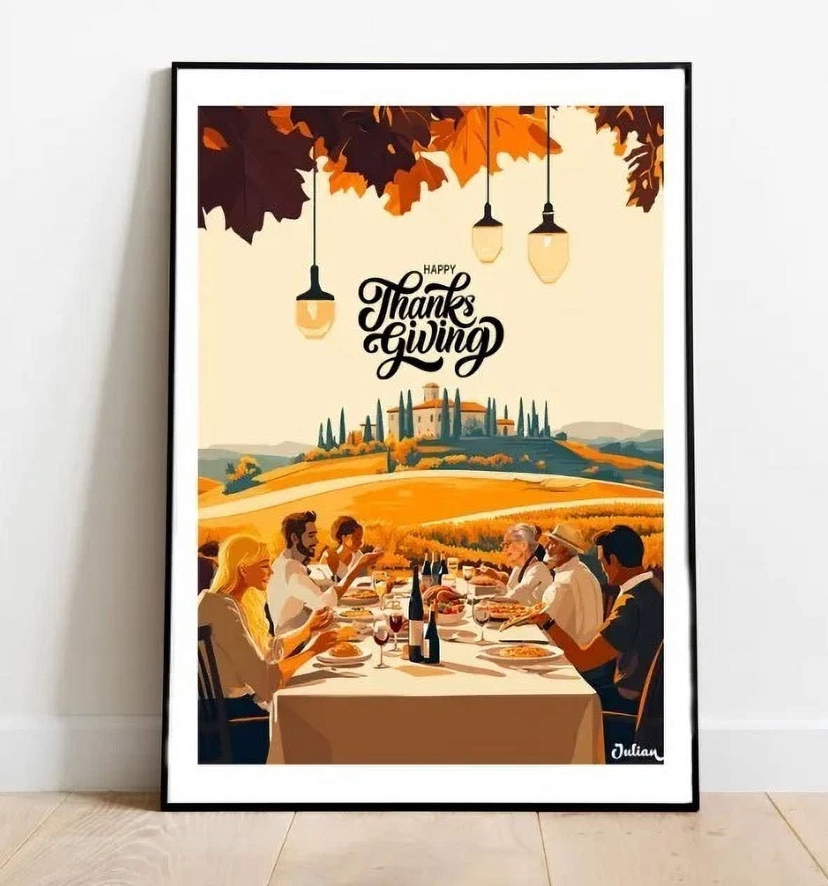 Happy Thanksgiving Tuscany Poster - Matte Vertical Posters NO FRAMED ...