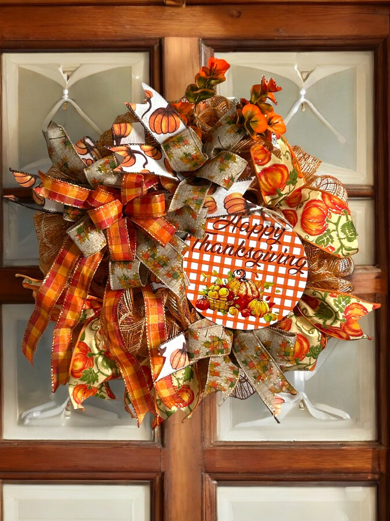 Happy Thanksgiving Wreath, Thanksgiving Decor - Walmart.com