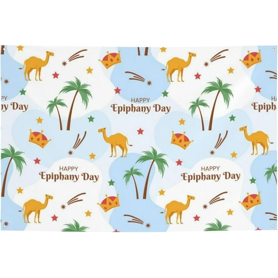 Happy Three Kings Day Epiphany Day Banner 47x71in Decorations Porch ...