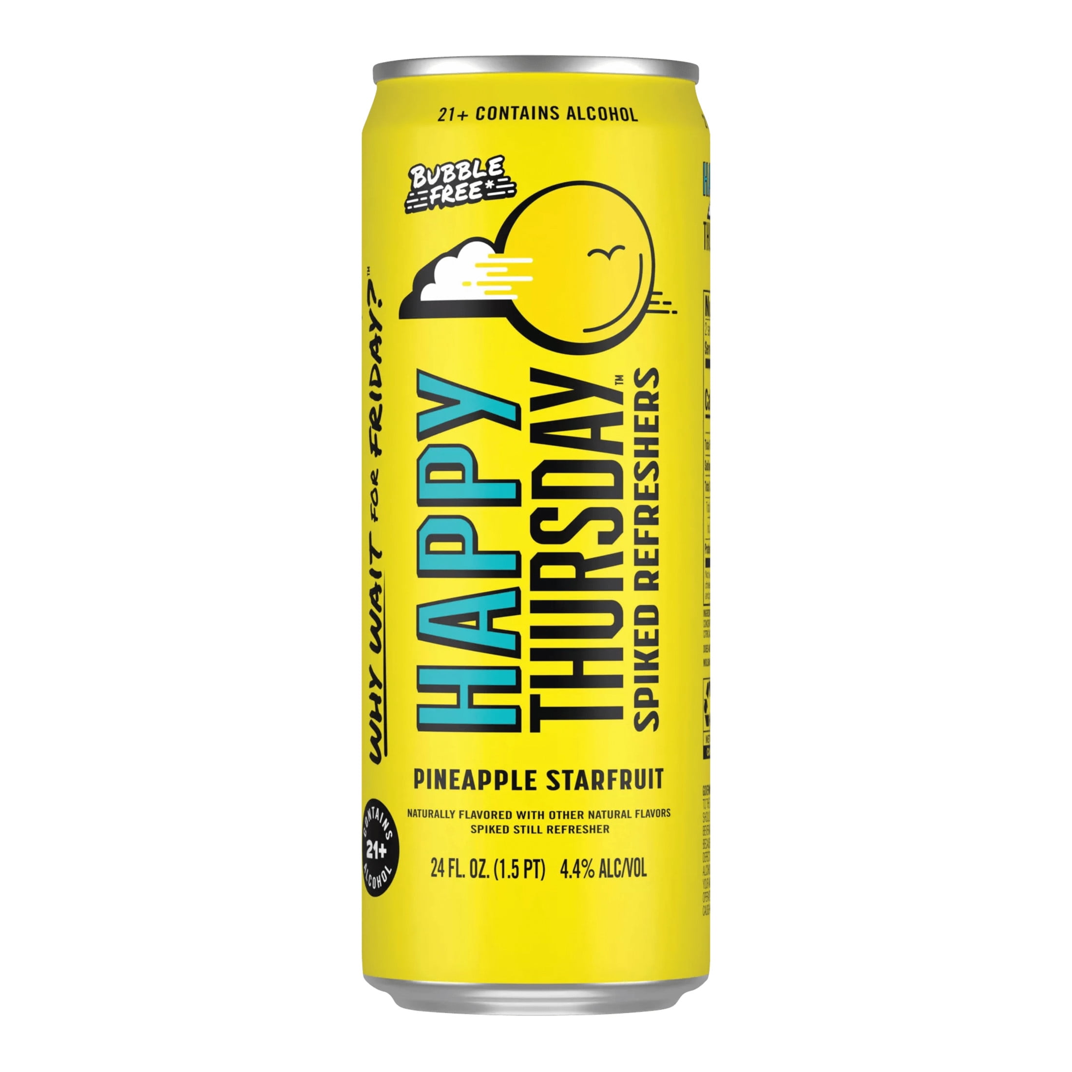 Happy Thursday Pineapple Starfruit , 24 fl oz Aluminum Can, 4.4% ABV ...