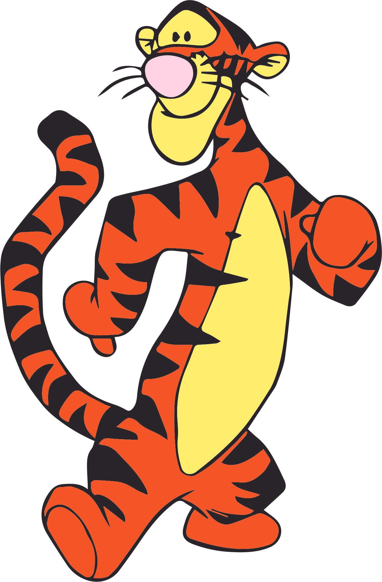 Happy Tigger Pooh Winnie Cute Cartoon Customized Wall Decal - Custom Vinyl Wall Art ...