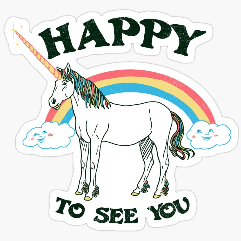 Happy To See You Sticker Phone Decal Water Bottle Stickers Car Decals ...