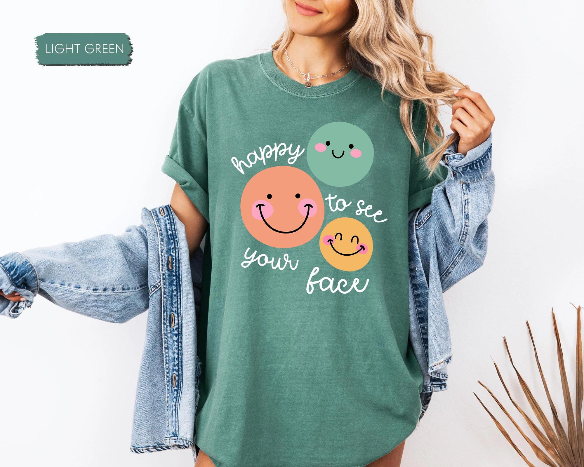 Happy To See Your Face Shirt, Teacher Back to School Gift, Teacher ...