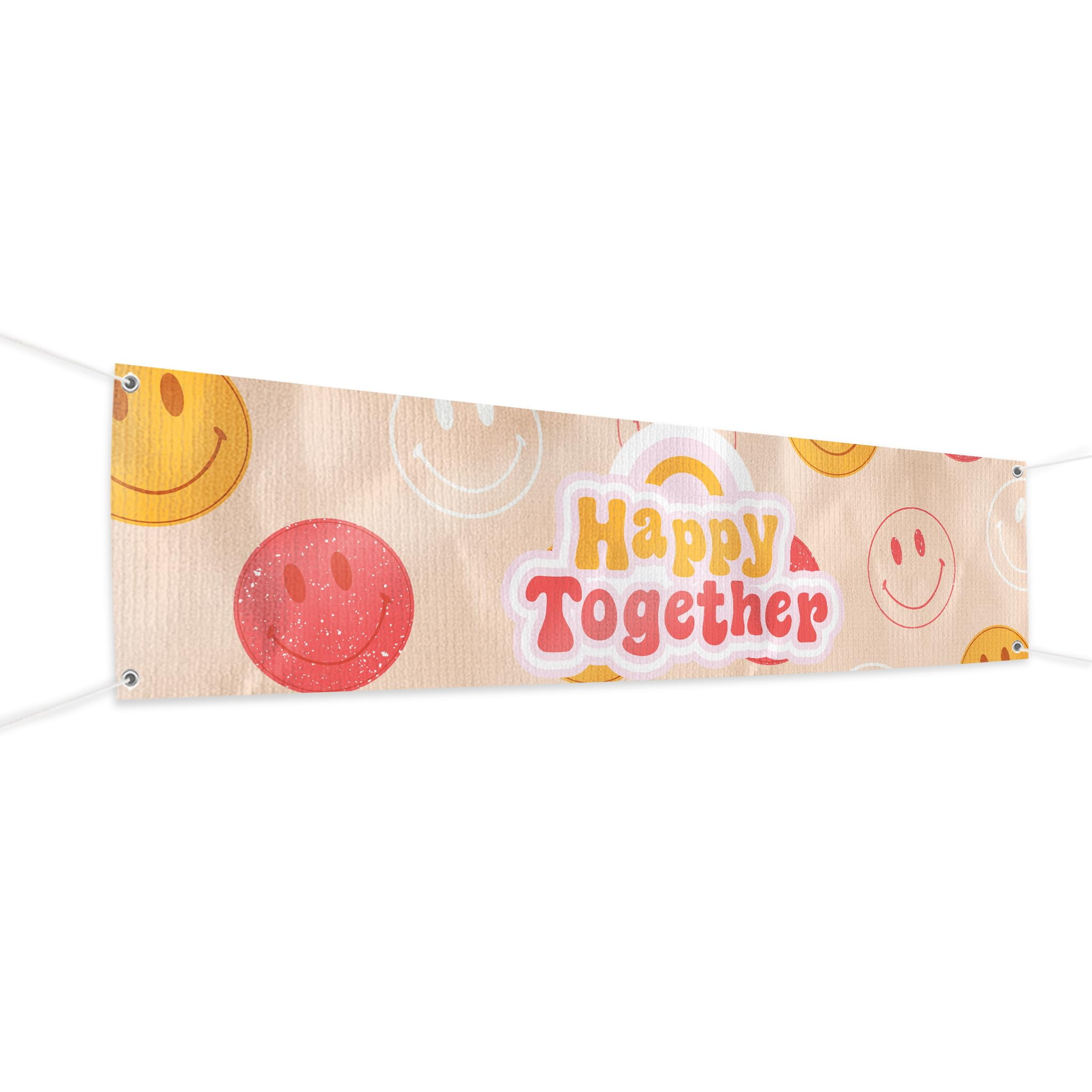 Happy Together Banner Sign For Outdoor-Indoor Use 4x1 Ft Large Custom ...