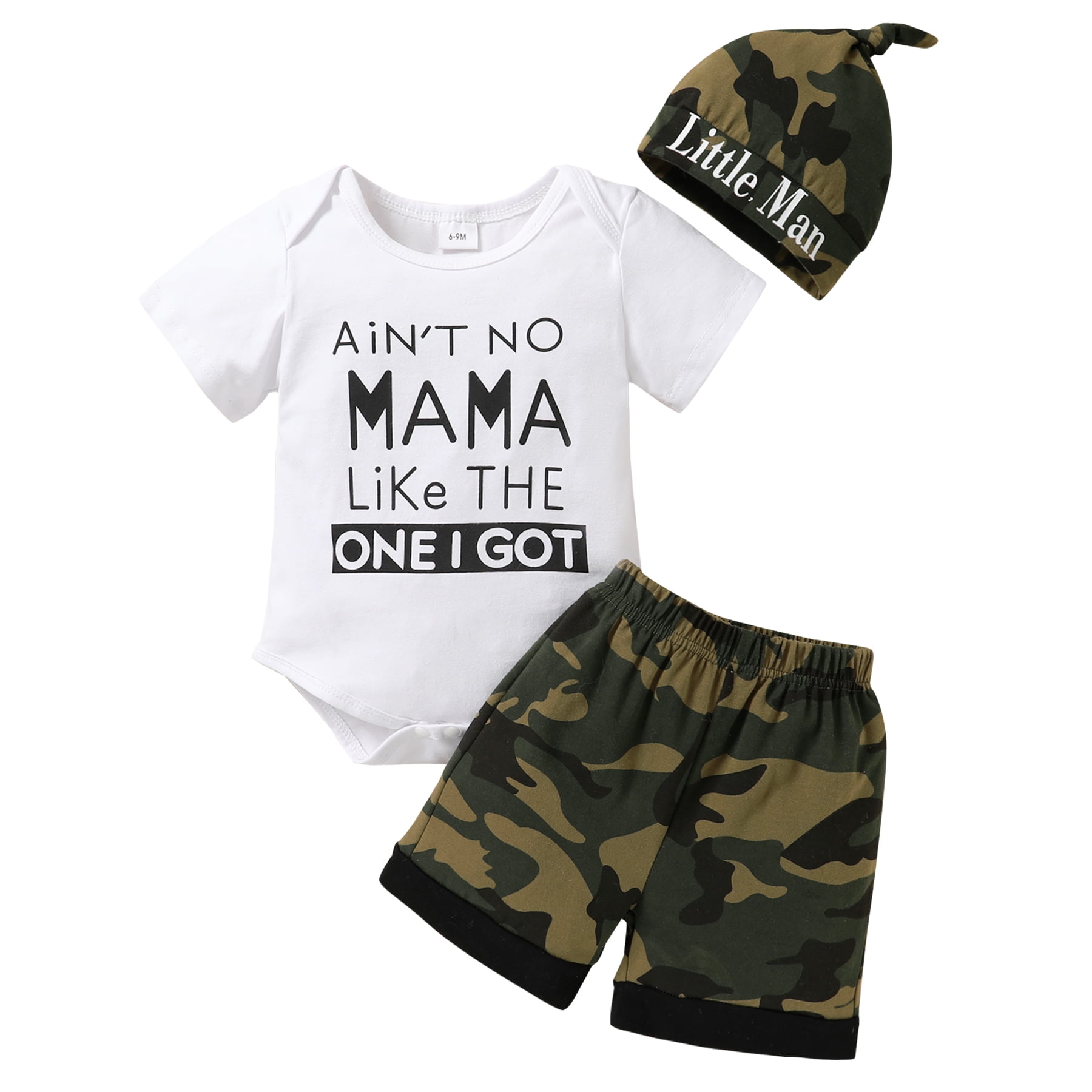 Happy Town Baby Boys Romper Summer Clothes Infant Camouflage Outfits ...