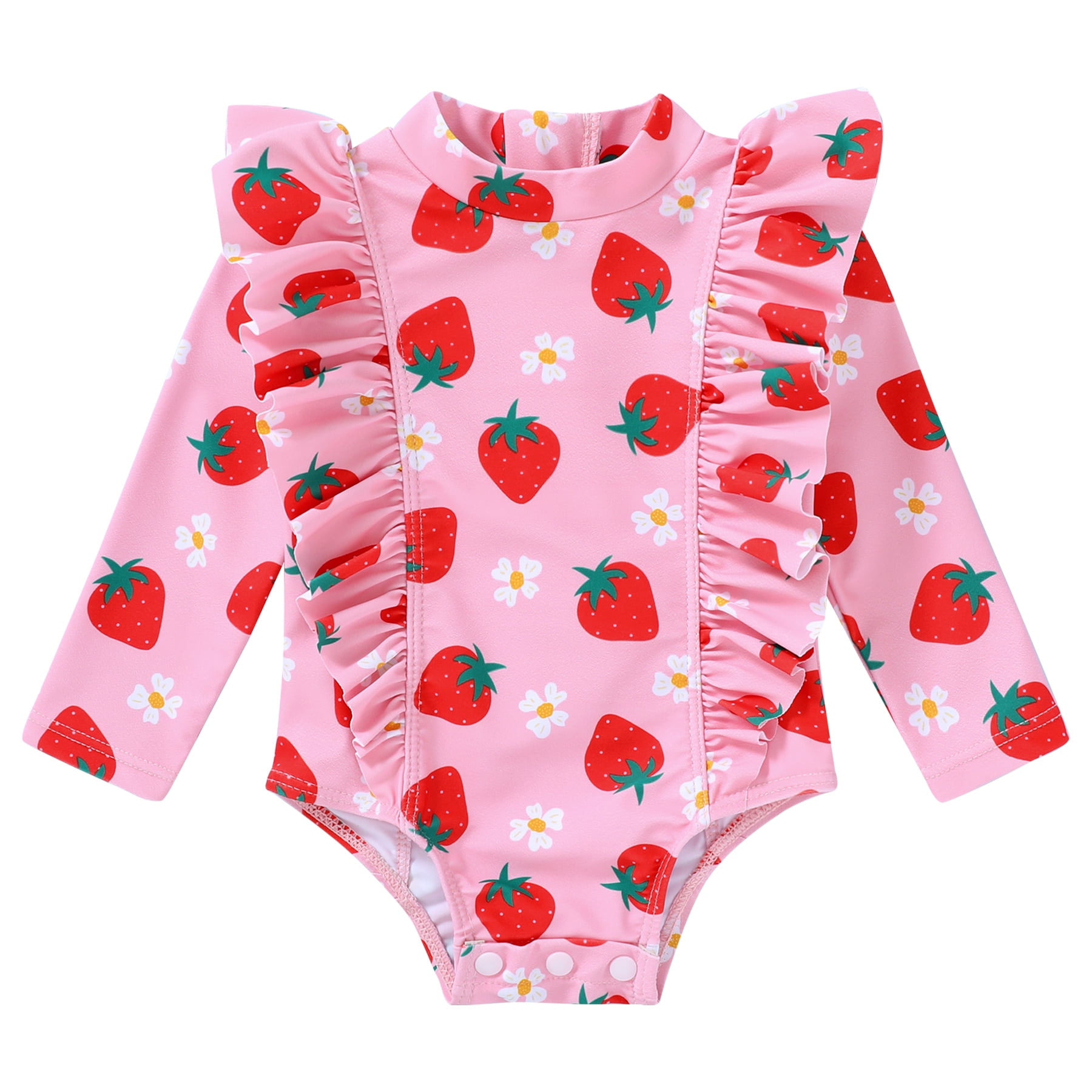 Happy Town Infant Baby Girls Swimsuit Summer One-Piece Long Sleeve ...