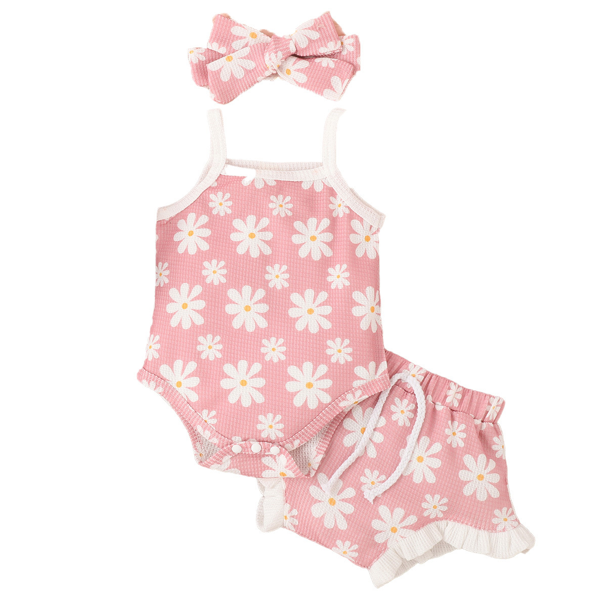 PL Baby by Petit Lem Baby Girl Peplum Top, Shorts, Bodysuit & Headband ...