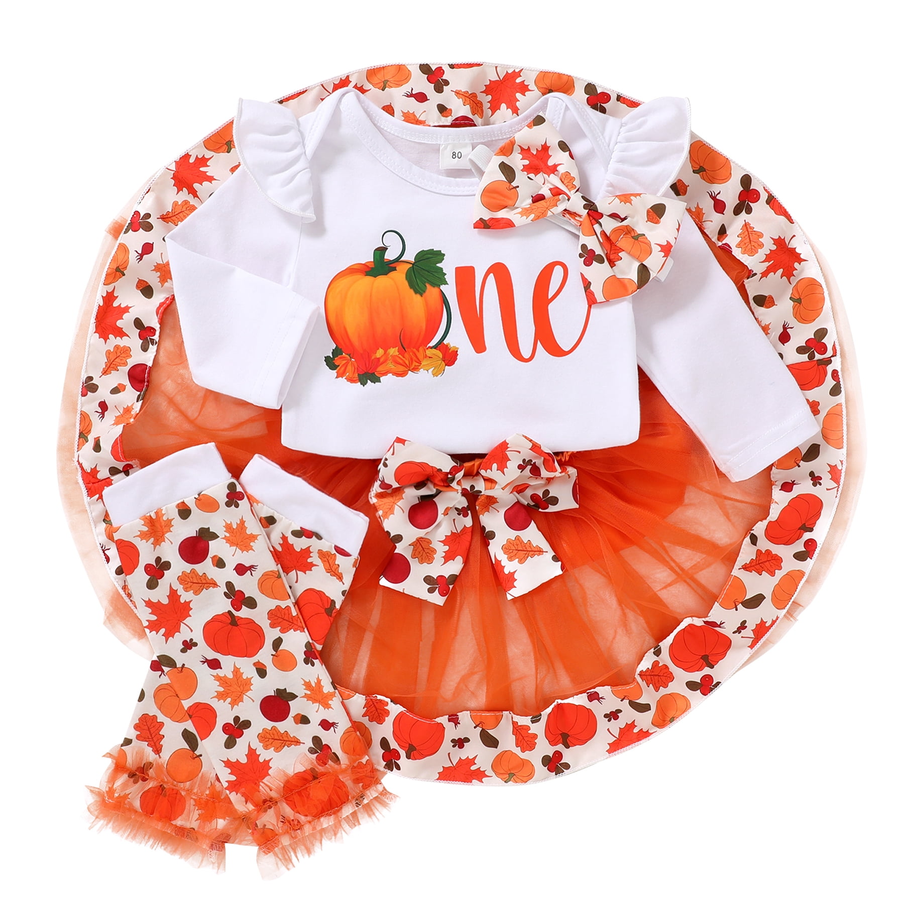 Happy Town Toddler Girls Fall Clothes 1st Birthday Outfits Pumpkin ...