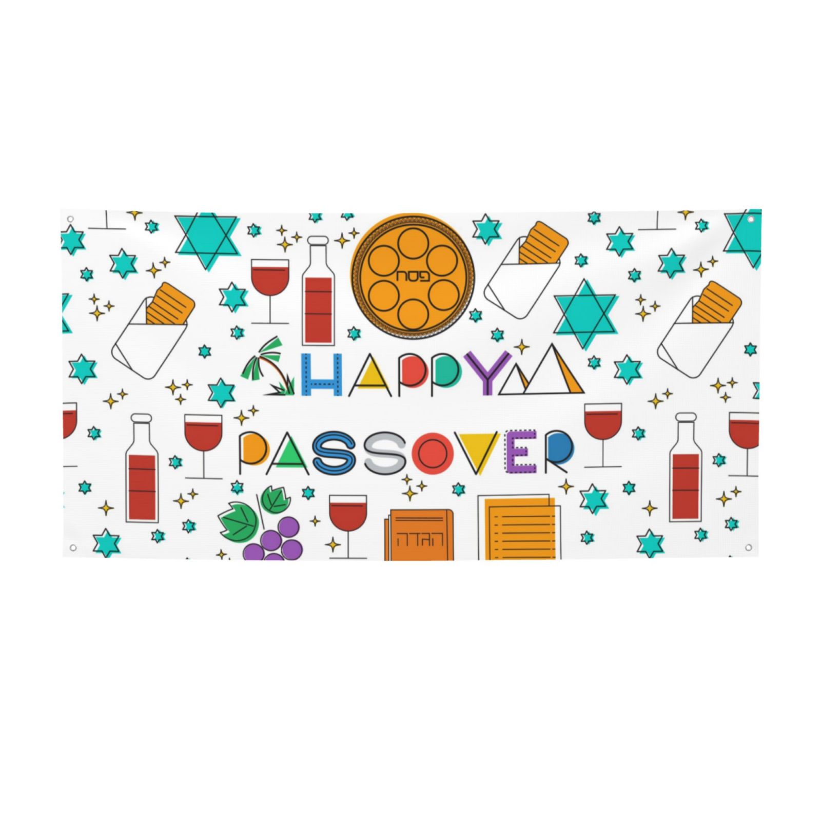 Happy Traditional Jewish Passover Banner Backdrop Porch Sign Small ...