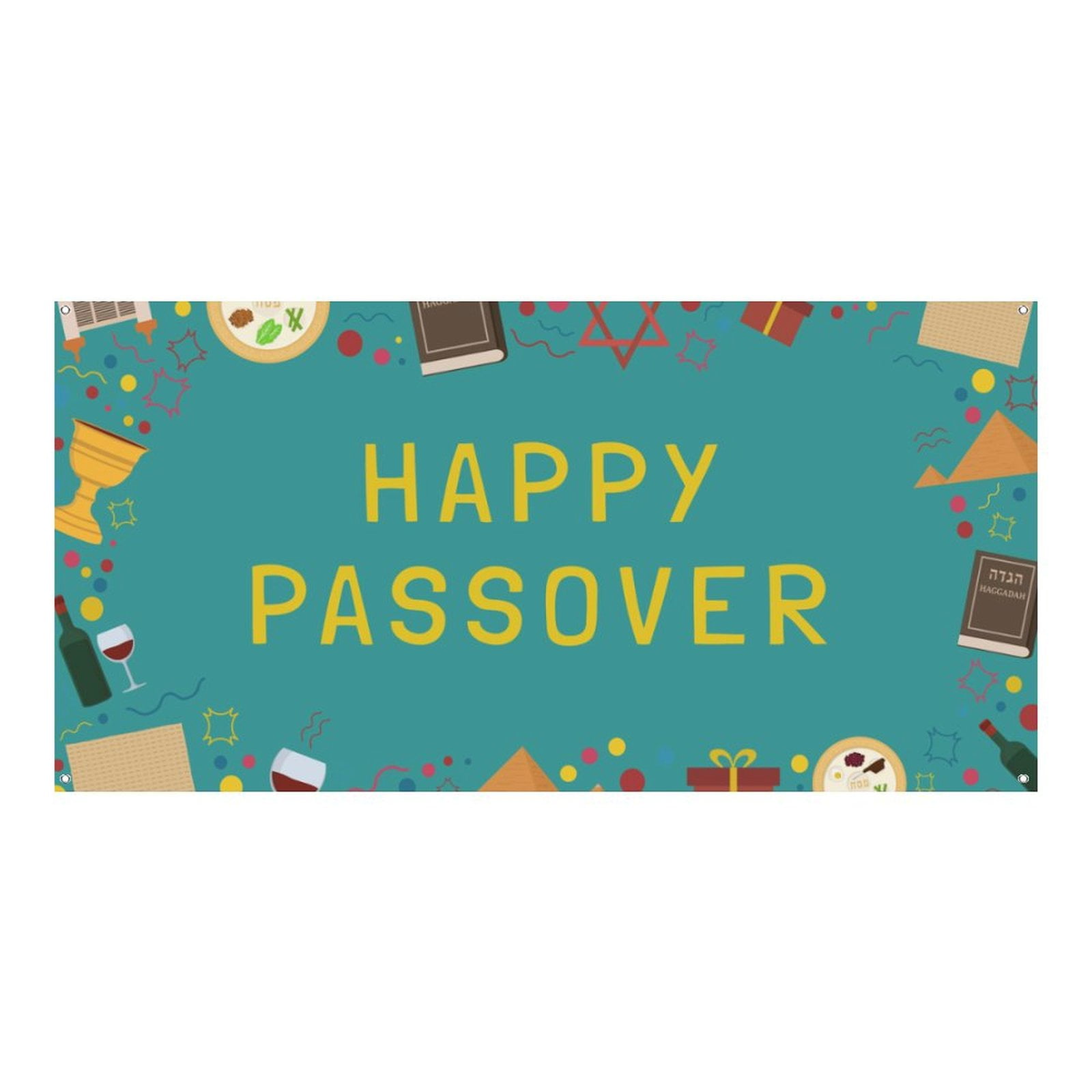 Happy Traditional Jewish Passover Banners Flag Hanging Backdrop Sign ...