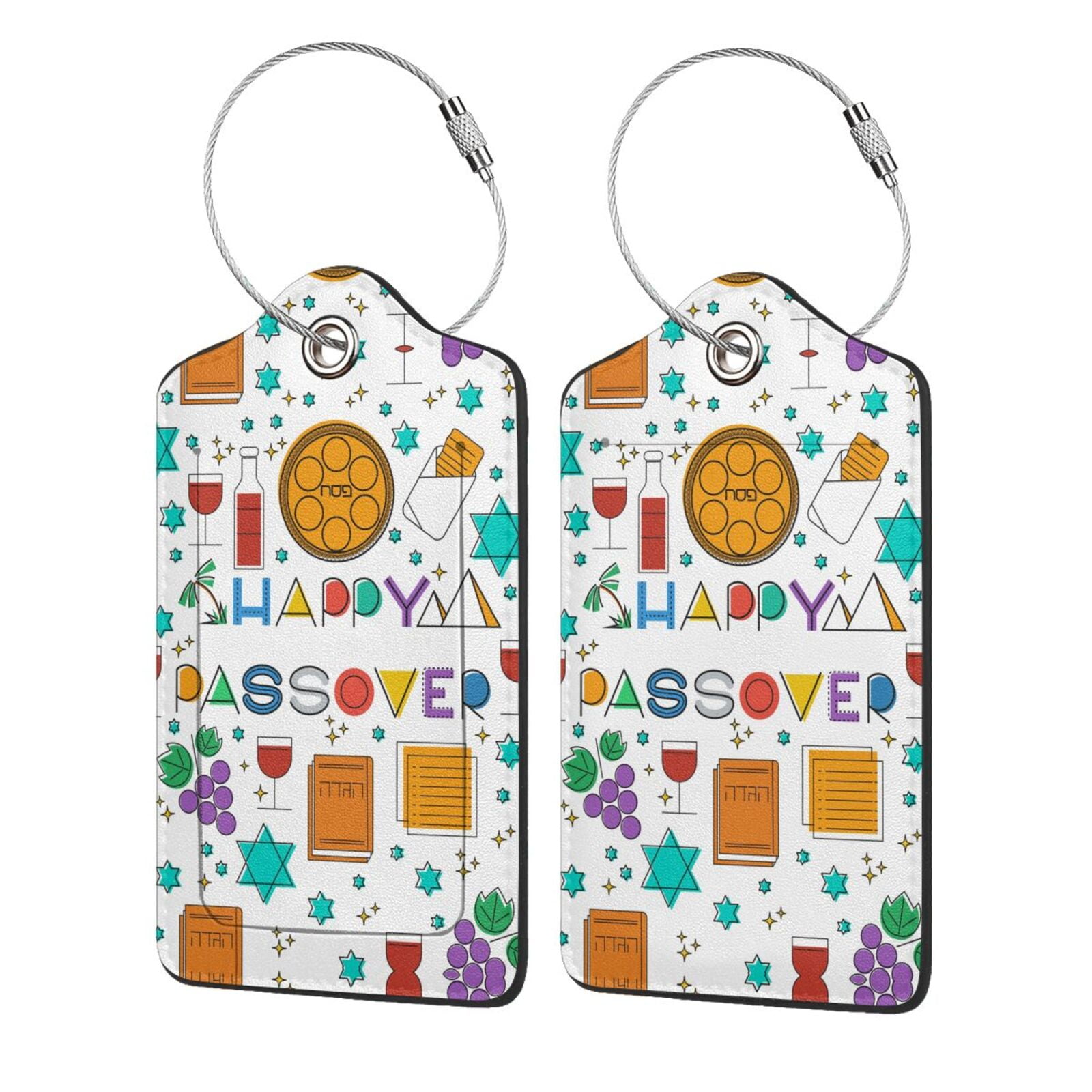 Happy Traditional Jewish Passover Luggage Tags for Suitcase Tags ...