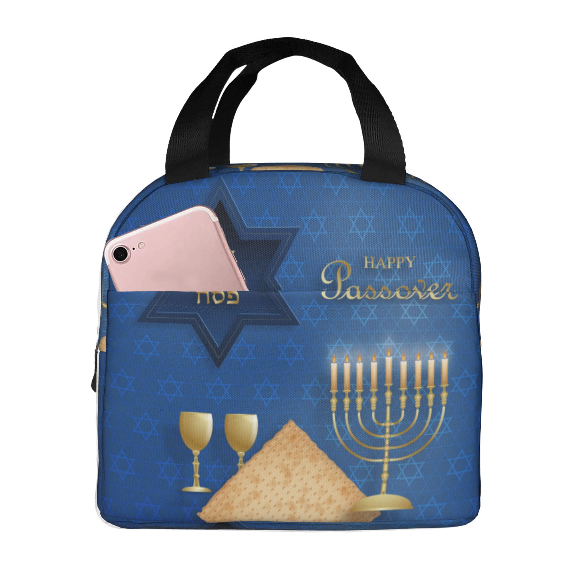 Happy Traditional Jewish Passover Lunch Bag Reusable Insulated Tote Box ...