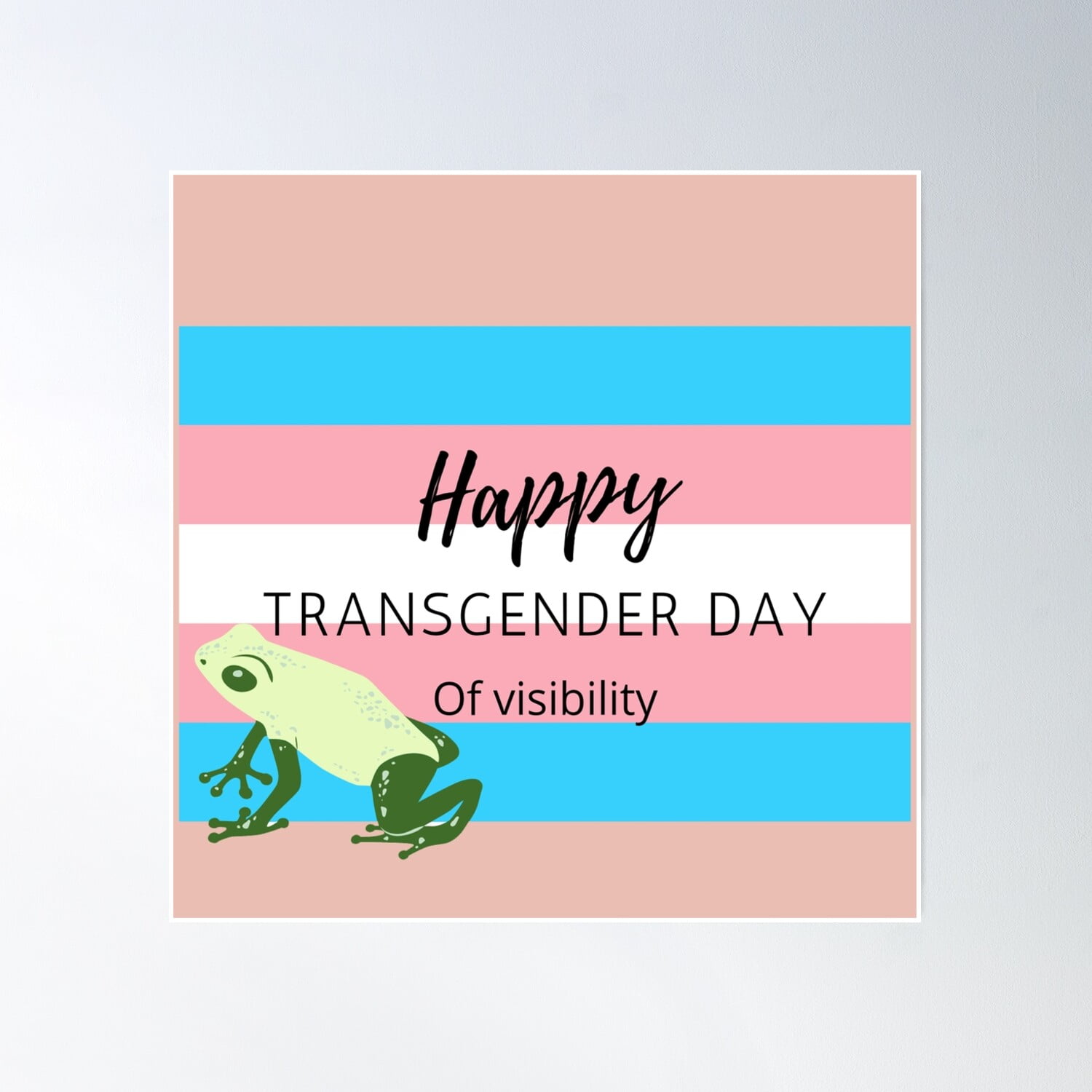 Happy Transgender Day Of Visibility Poster Wall Art, Modern Wall Decor ...