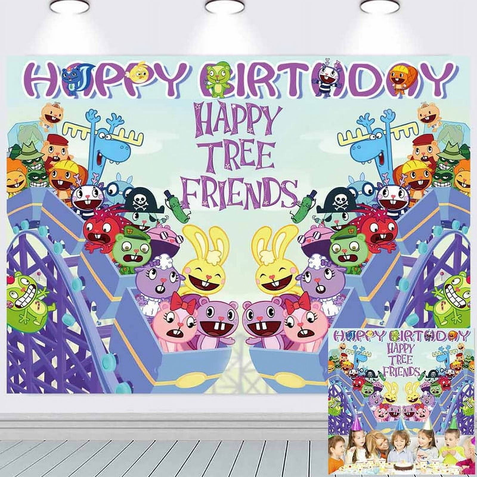Happy Tree Friends Backdrop Banner Party Supplies Post Birthday ...