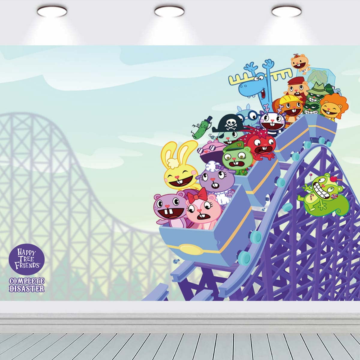 Happy Tree Friends Backdrop school Taspestry Wall Decor Banner Party ...