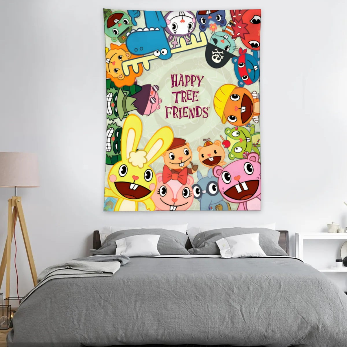 Happy Tree Friends Tapestry Gift Wall Hanging Backdrop for Room Bedroom ...