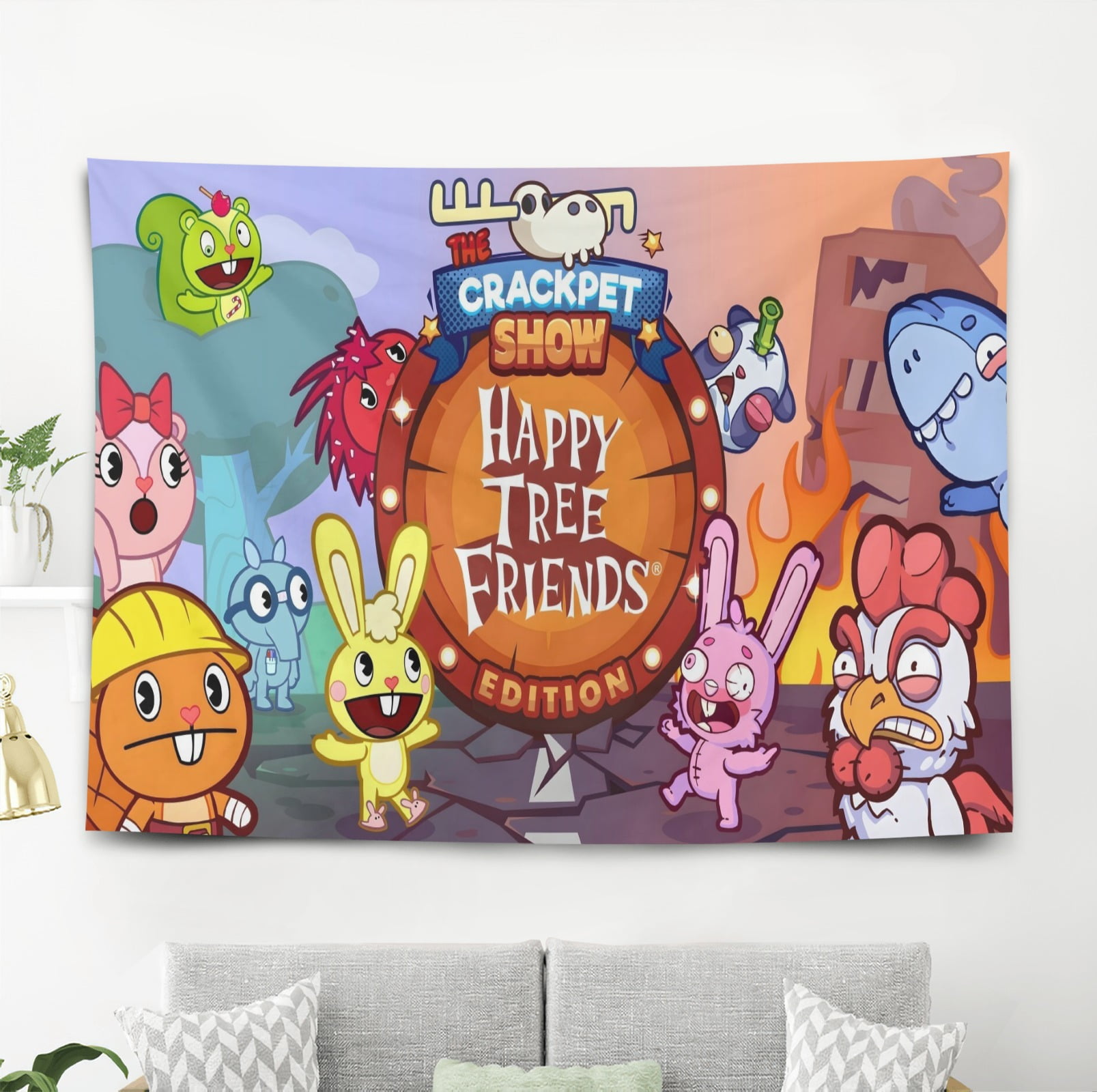 Happy Tree Friends-Theme Anti-pilling Tapestry Gift Wall Hanging ...