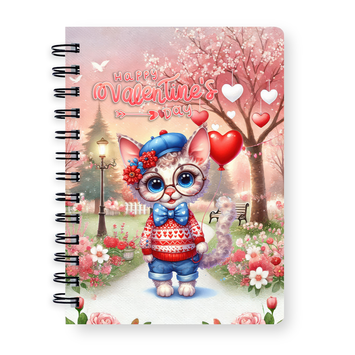 Happy Valentine’s Day Adorable Devon Rex Kitten Holding Heart Balloon ...